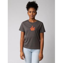 wat? Apparel T-Shirt Herbst in Grau | Gr.: 42