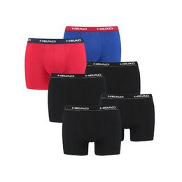 Head Boxershorts Basic Boxer 6P in Schwarz/Rot/Blau | Gr.: XL