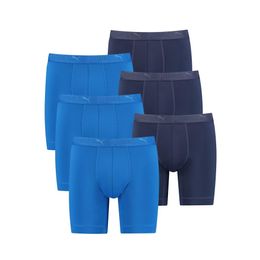 Boxershorts Puma SPORT MICROFIBER LONG BOXER 6P in Blue Combo | Gr.: S