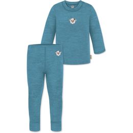 Normani Outdoor Sports Baby Merino Pullover und Merino Hose in Blau | Gr.: 62