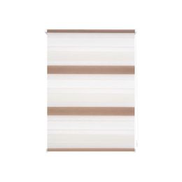LICHTBLICK Doppelrollo in Creme - Weiß - Braun | Gr.: 45 x 150 cm