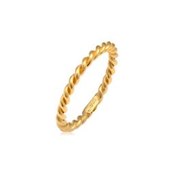 NENALINA Ring 925 Sterling Silber Twisted in Gold | Gr.: 56