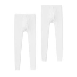 Schiesser Lange Unterhose Original Doppelripp in Wei&szlig; | Gr.: L