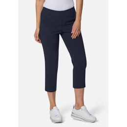 GOLDNER Kurzgr&ouml;&szlig;e: Schlupfhose LOUISA mit Steppn&auml;hten in marine | Gr.: 26