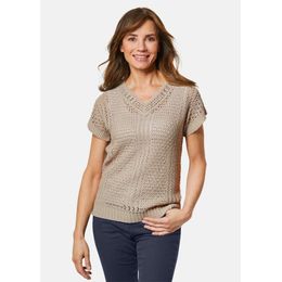 GOLDNER Kurzgr&ouml;&szlig;e: Pullover in sand | Gr.: 19