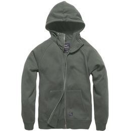 Vintage Industries Sweatjacke "Basing Hooded Sweatshirt" in Grau | Gr.: XL