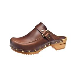 Sanita Comfortwear Clog "Wood-Lillen Open" in Braun | Gr.: 39