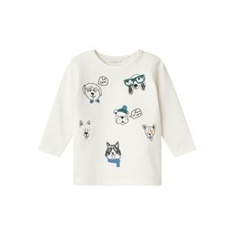name it Jungen Longsleeve bedruckt in Weiß | Gr.: 74