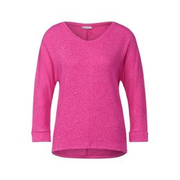 Street One Langarmshirt in lavish pink melange | Gr.: 46