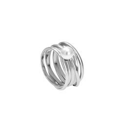 Steel_Art Ring Damen Serpens poliert in weiss | Gr.: 56
