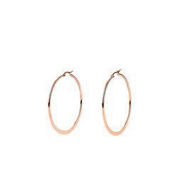 Steel_Art Creolen Damen Ohrcreole rose goldfarben in rosegoldfarben | Gr.: 30 mm