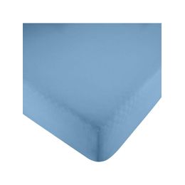 Erwin Müller Erwin Müller Renforcé Spannbettlaken Würzburg in blau | Gr.: 90x190 cm - 100x200 cm