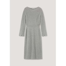 hessnatur Strickkleid Midi Regular in hellgrau | Gr.: S