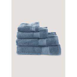 hessnatur Frottier Handtuch in stahlblau | Gr.: 30 x 50 cm