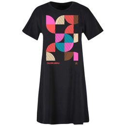 F4NT4STIC Damen T-Shirt Kleid Abstrakt Damen T-Shirt Kleid in schwarz | Gr.: 4XL