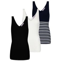 Felix Hardy Tops in Schwarz-Ecru-Navy | Gr.: XL
