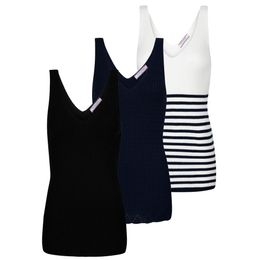 Felix Hardy Tops in Schwarz-Navy-Ecru | Gr.: S