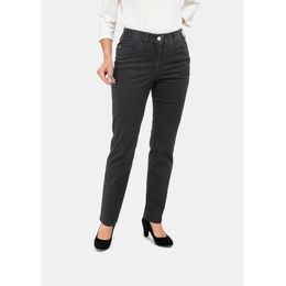 GOLDNER Kurzgr&ouml;&szlig;e: Denimhose mit Stretchkomfort in schwarz | Gr.: 21