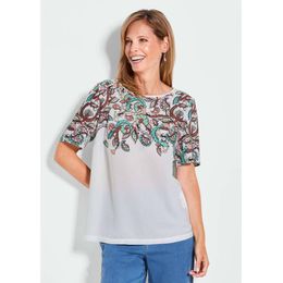 GOLDNER Elegantes Shirt mit Paisley-Design in wei&szlig; / gemustert | Gr.: 38