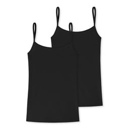 Schiesser Spaghettitop Uncover in Schwarz | Gr.: 3XL