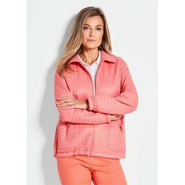 GOLDNER Kurzgr&ouml;&szlig;e: Leicht wattierte Outdoorjacke mit Hemdkragen in pfirsich | Gr.: 21