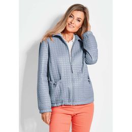 GOLDNER Kurzgr&ouml;&szlig;e: Leicht wattierte Outdoorjacke mit Hemdkragen in hellblau | Gr.: 22