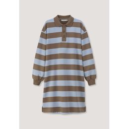 hessnatur Sweat Kleid Streifen Relaxed in camel | Gr.: XL