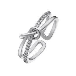 Steel_Art Ring mit Steinen Zina silberfarben poliert in silberfarben poliert | Gr.: 54