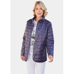 GOLDNER Leichte Steppjacke mit Kapuze, 71cm in marine | Gr.: 40