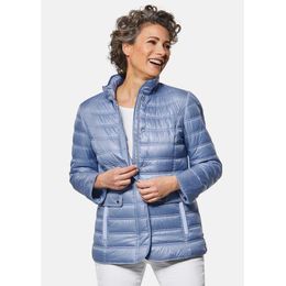 GOLDNER Leichte Steppjacke mit Kapuze, 71cm in himmelblau | Gr.: 46