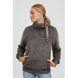 oxmo Fleecepullover OXAnniki in Grau | Gr.: S