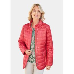 GOLDNER Leichte Steppjacke mit Kapuze, 71cm in koralle | Gr.: 42