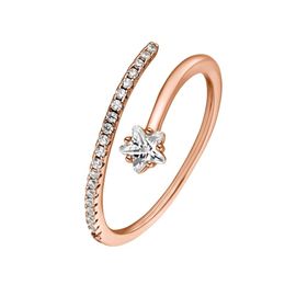 Steel_Art Fingerring Jella poliert in rosegoldfarben | Gr.: 50