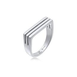 Elli Ring 925 Sterling Silber Rechteck, Siegelring in Silber | Gr.: 58