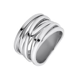 Steel_Art Fingerring Serpi poliert in silberfarben poliert | Gr.: 56