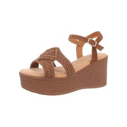 Ital-Design Sandale & Sandalette in Camel | Gr.: 40