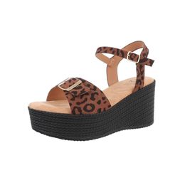 Ital-Design Sandale & Sandalette in Braun und Schwarz | Gr.: 38
