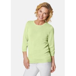 GOLDNER Strickpullover mit Ajourmuster in birke | Gr.: 50