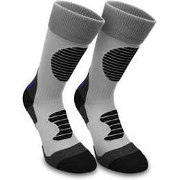 Normani 3 Paar Sportsocken mit Schienbein- und Fu&szlig;r&uuml;ckenpolster in Grau/Schwarz | Gr.: 39-42