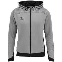 Hummel Rei&szlig;verschluss Kapuzenpullover Hmllead Herren in GREY MELANGE | Gr.: S