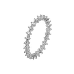 Steel_Art Fingerring f&uuml;r Frauen Hallie silberfarben in silberfarben poliert | Gr.: 54