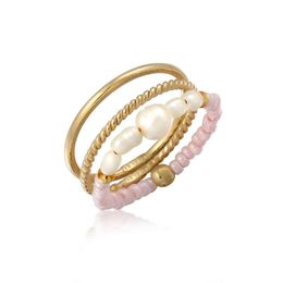 Elli Ring 925 Sterling Silber Kugel in Gold | Gr.: 54