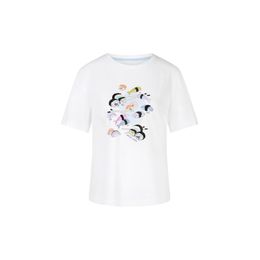 Marc Cain T-Shirt mit Sushi-Applikation in Weiß | Gr.: 42