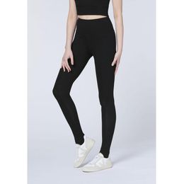 Detto Fatto Yoga-Tights mit Steg in Schwarz | Gr.: 32/34