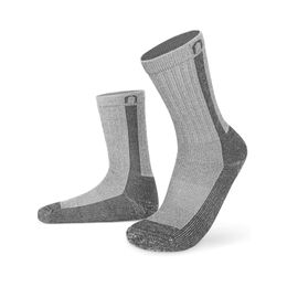 Normani 2 Paar Merino Wander- und Arbeitssocken Nowra in Grau/Dunkelgrau | Gr.: 43-46