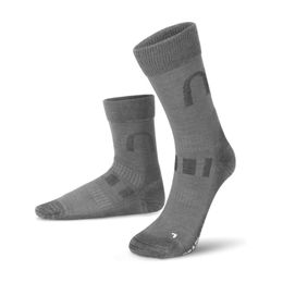 Normani 2 Paar Merinowollsocken Wander- und Trekkingsocken Melton in Grau | Gr.: 35-38