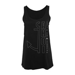 F4NT4STIC Tanktop Ahoi Anker Outlines Knut & Jan Hamburg in schwarz | Gr.: 4XL