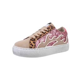 Ital-Design Freizeitschuh in Beige und Pink | Gr.: 38