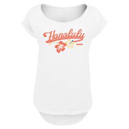 F4NT4STIC Long Cut T-Shirt Honolulu in wei&szlig; | Gr.: S