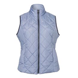 Via Appia Due Weste Klassische Steppweste mit Ziernähten in rauchblau / indigo | Gr.: 48